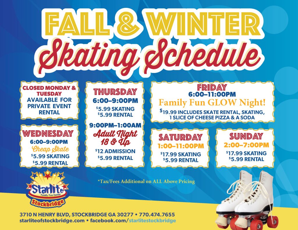 Hours | Starlite Family Fun Center | Stockbridge, GA